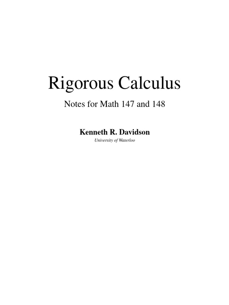 Calculus Notes | PDF