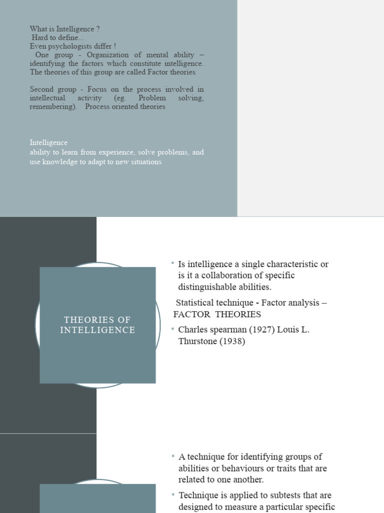 Intelligece Theories | PDF