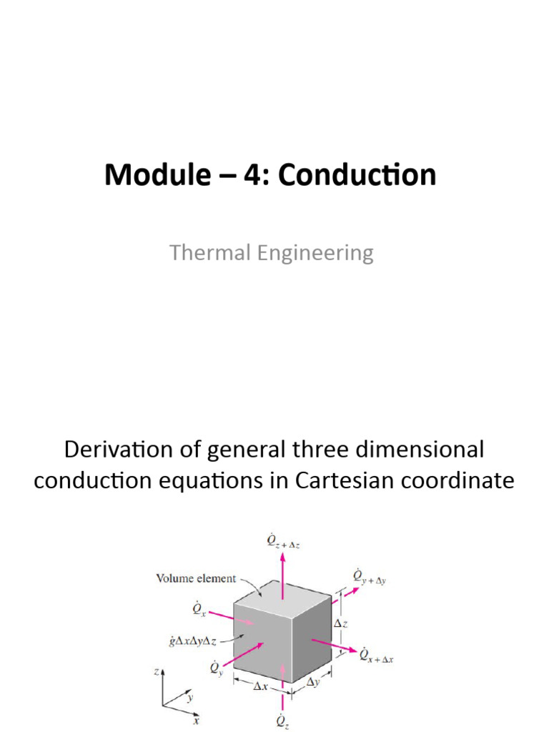 Module 4 Conduction | PDF | Thermal Conduction | Heat Transfer
