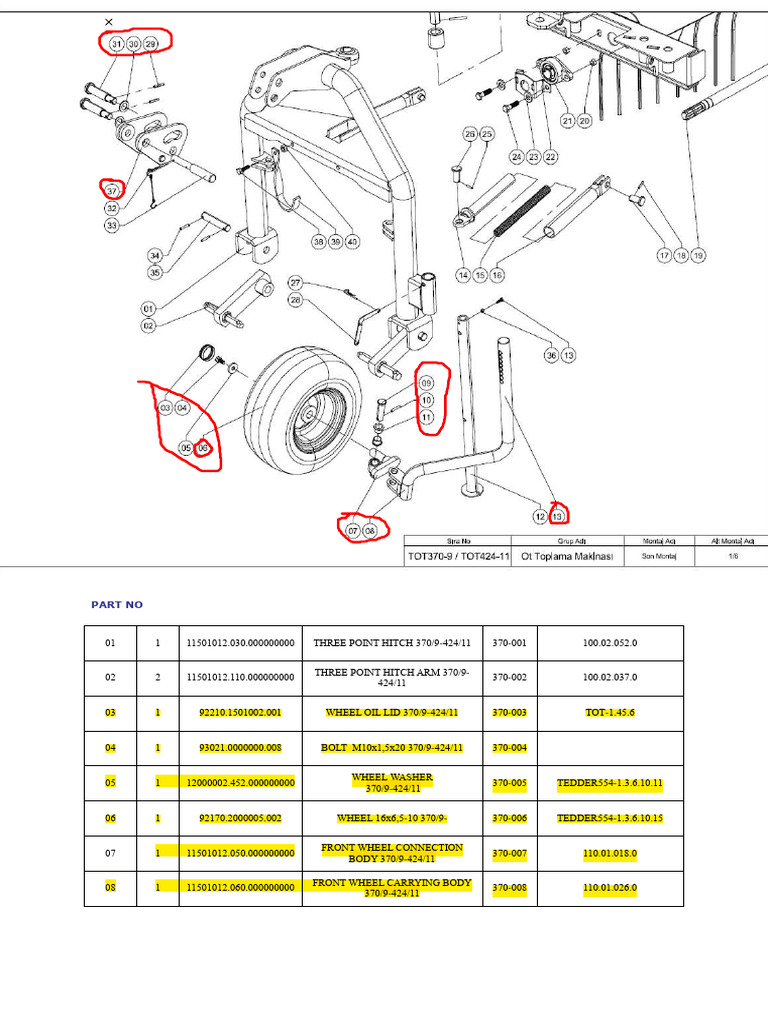 Minos Rake Parts List | PDF