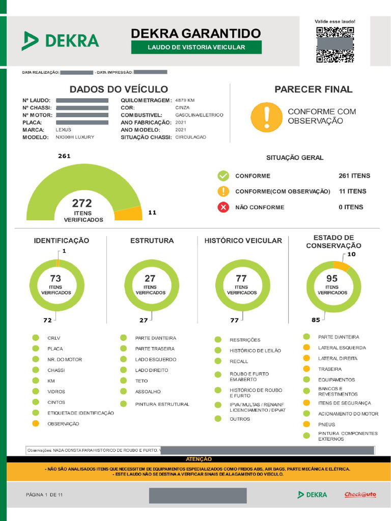 Laudo Dekra Garantido | PDF