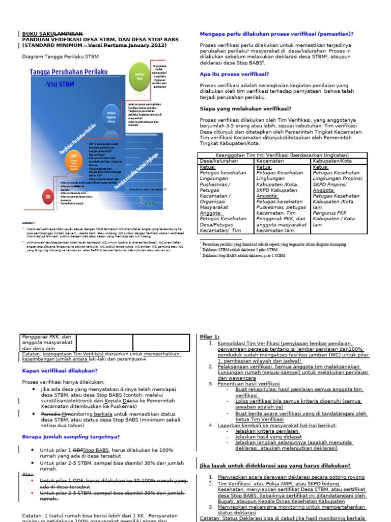 Buku Saku Panduan Verifikasi STBM Dan ODF Stop BABS Edited Februari ...