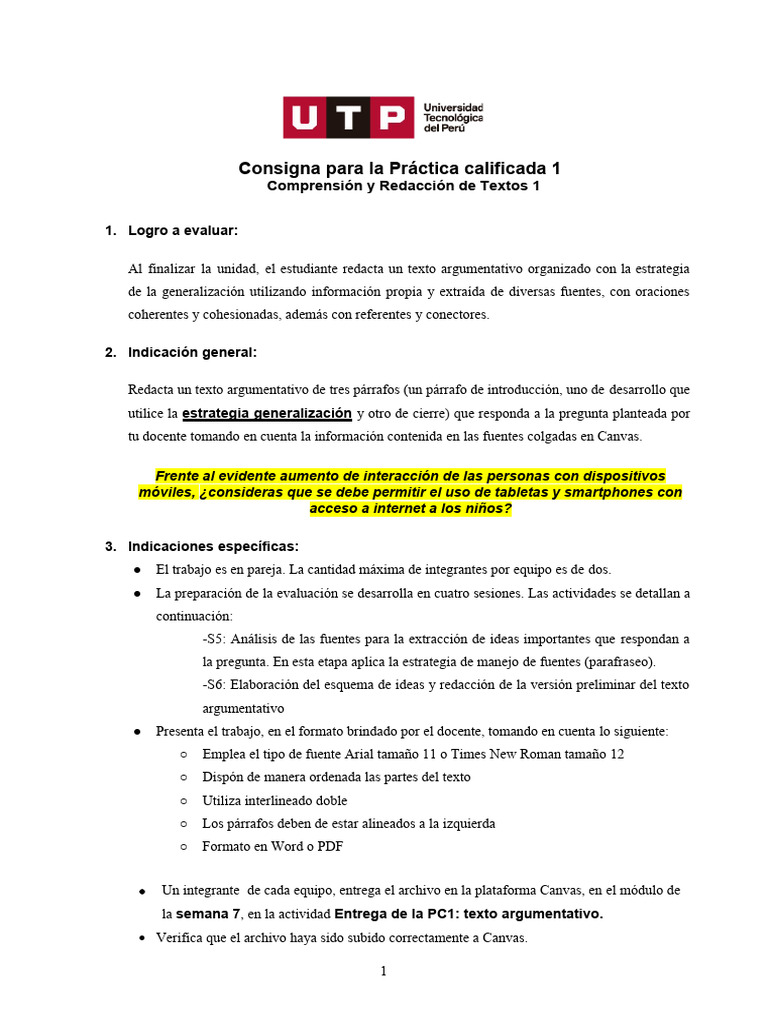 GC N01I PC1Consigna 22C2A | PDF | Puntuación | Teléfonos móviles