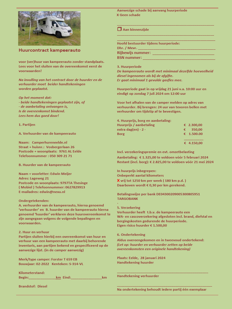 Huurcontract Edwin Meijer!! | PDF