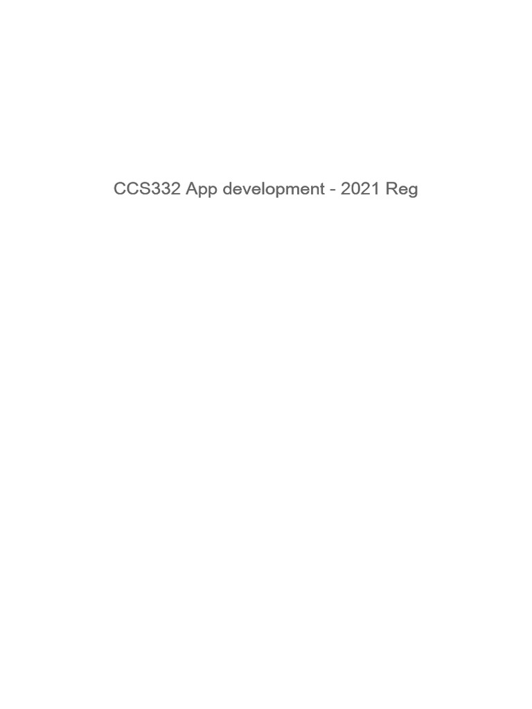 Ccs332 Unit 01 | PDF
