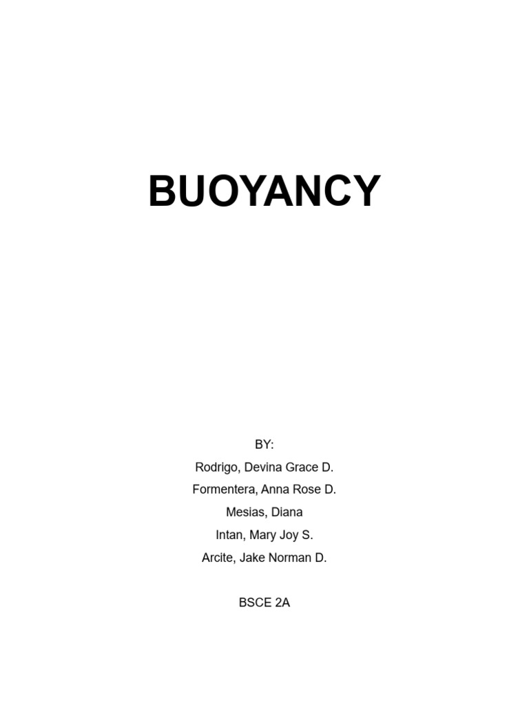 Phys Experiment 7 Buoyancy Group 7 | PDF | Buoyancy | Density