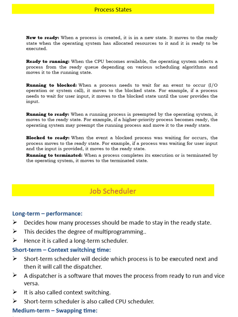 Understanding Process States and Scheduling | PDF | Business | Computers