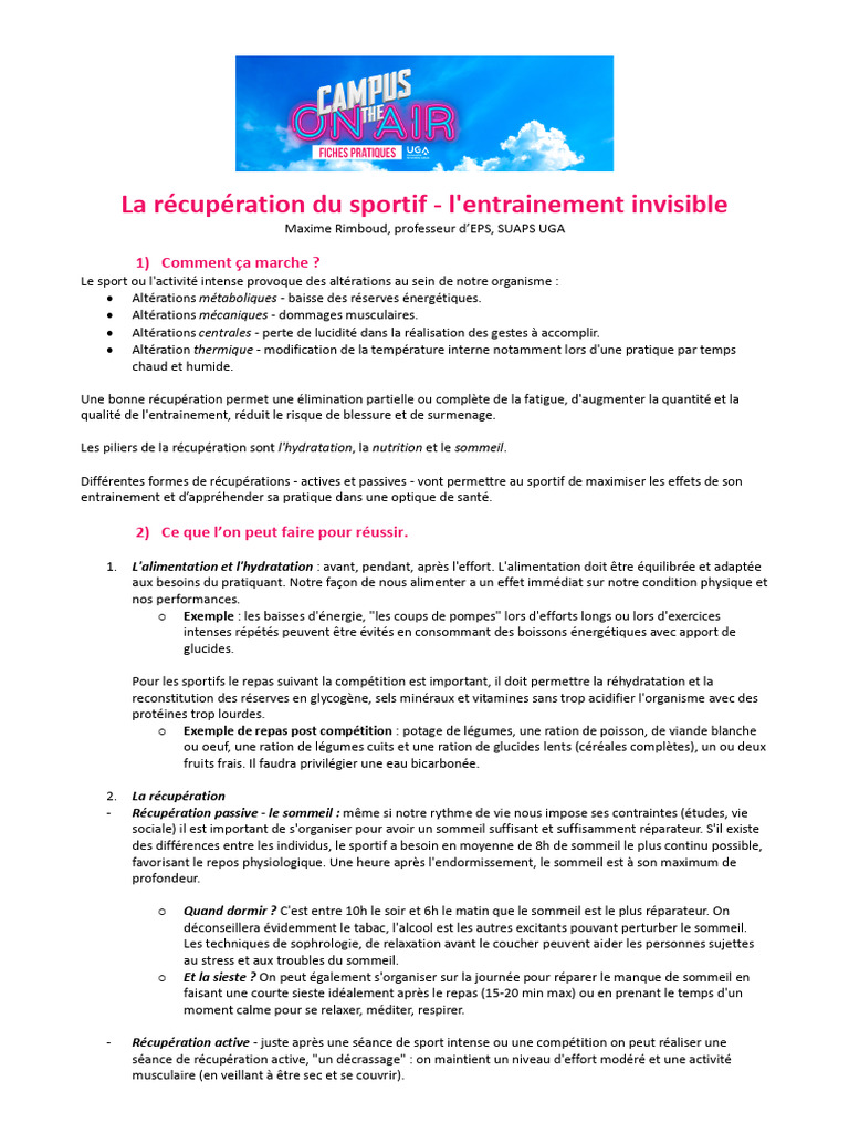 Récupération | PDF