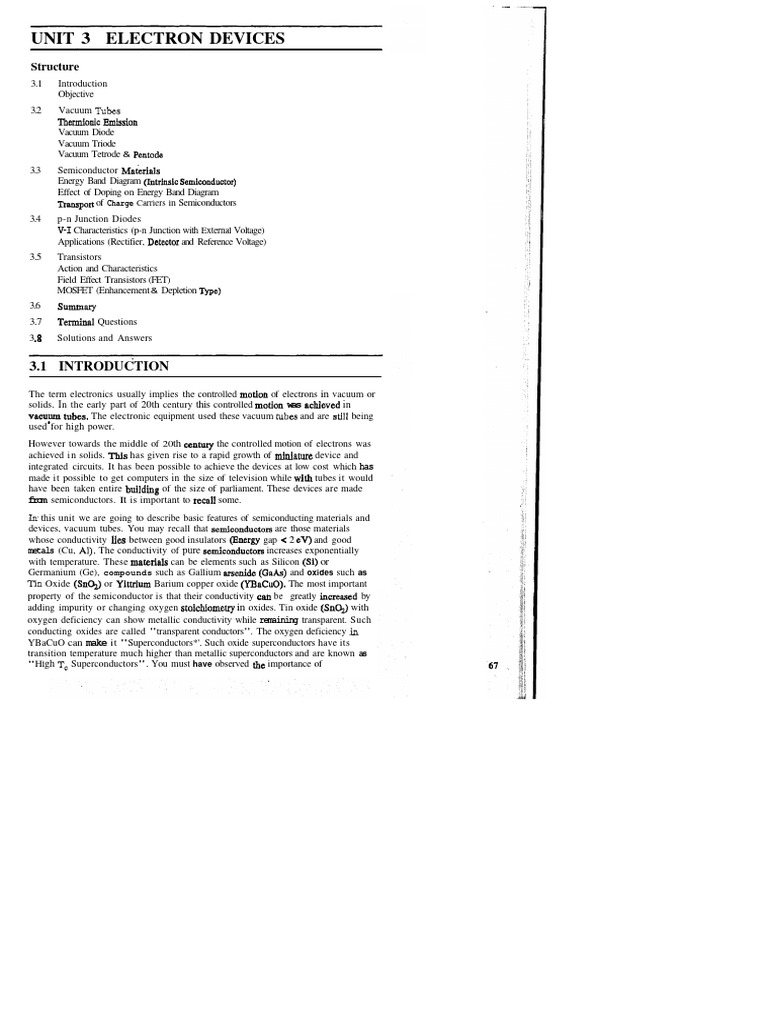 Unit 3 | PDF | P–N Junction | Semiconductors