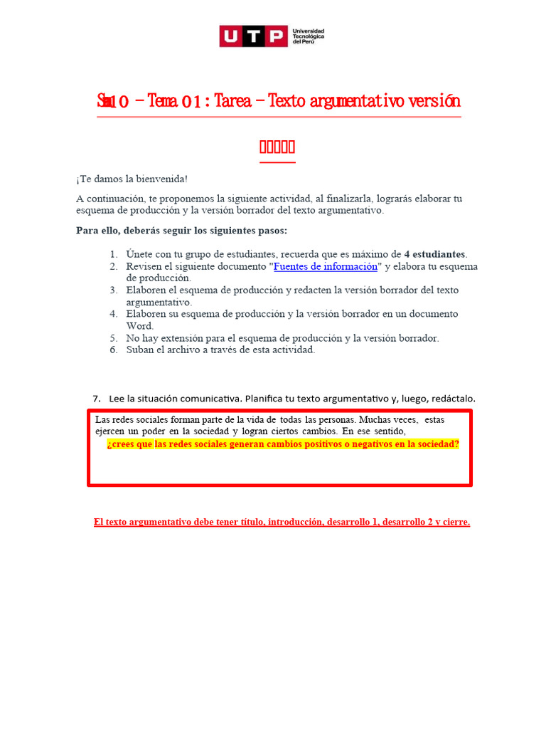 ? Semana 10 - Tema 01 Tarea - Texto argumentativo versi贸n final__ | PDF ? Semana 10 - Tema 01 Tarea - Texto argumentativo versi贸n final__ | PDF