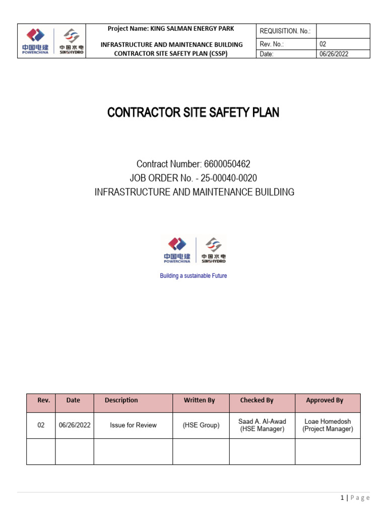 Construction Site Safety Program REV-02 | PDF | Occupational Safety And ...