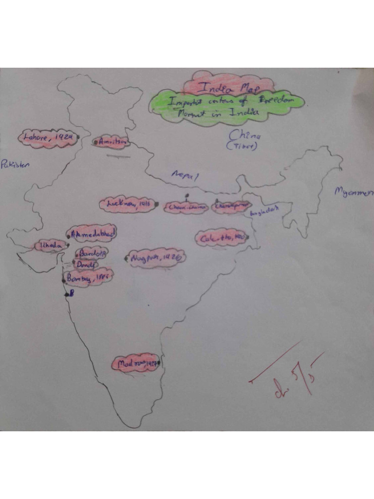 Important Centres of Freedom Movement in India | PDF