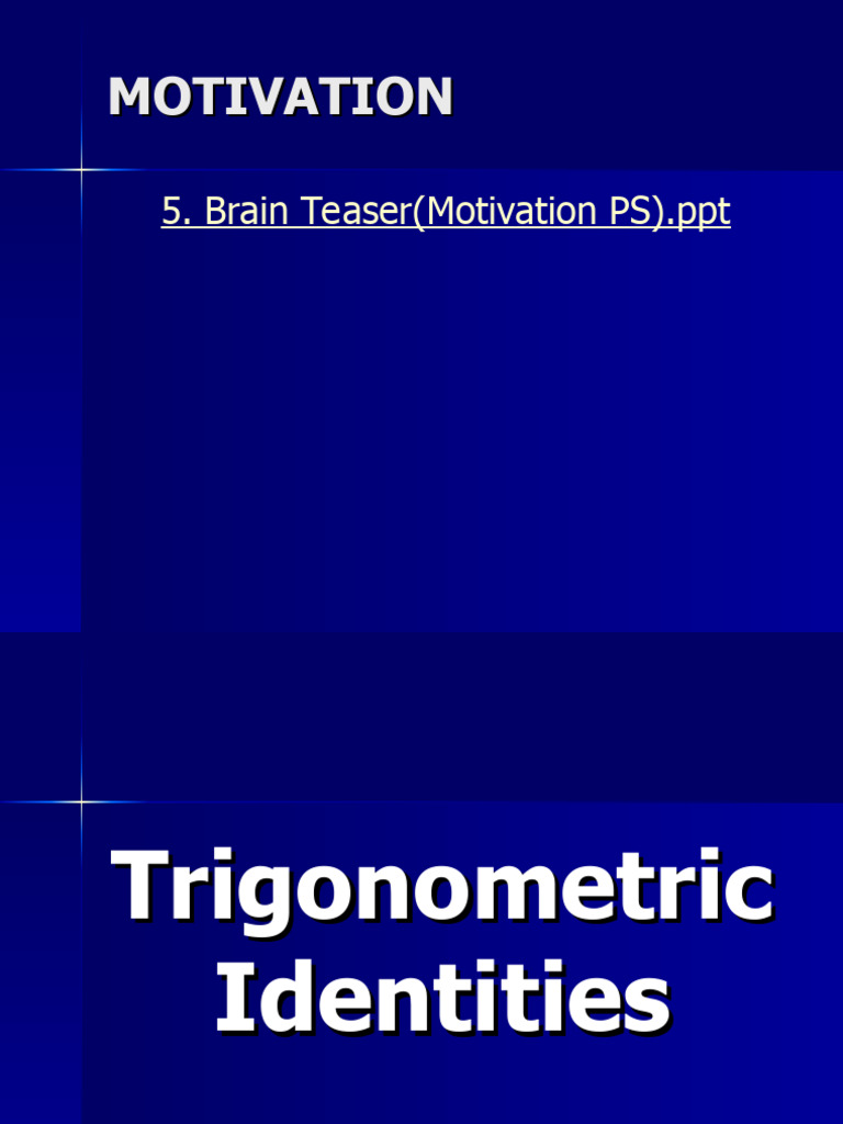 Proving-Trigo Identities | PDF | Trigonometric Functions | Trigonometry