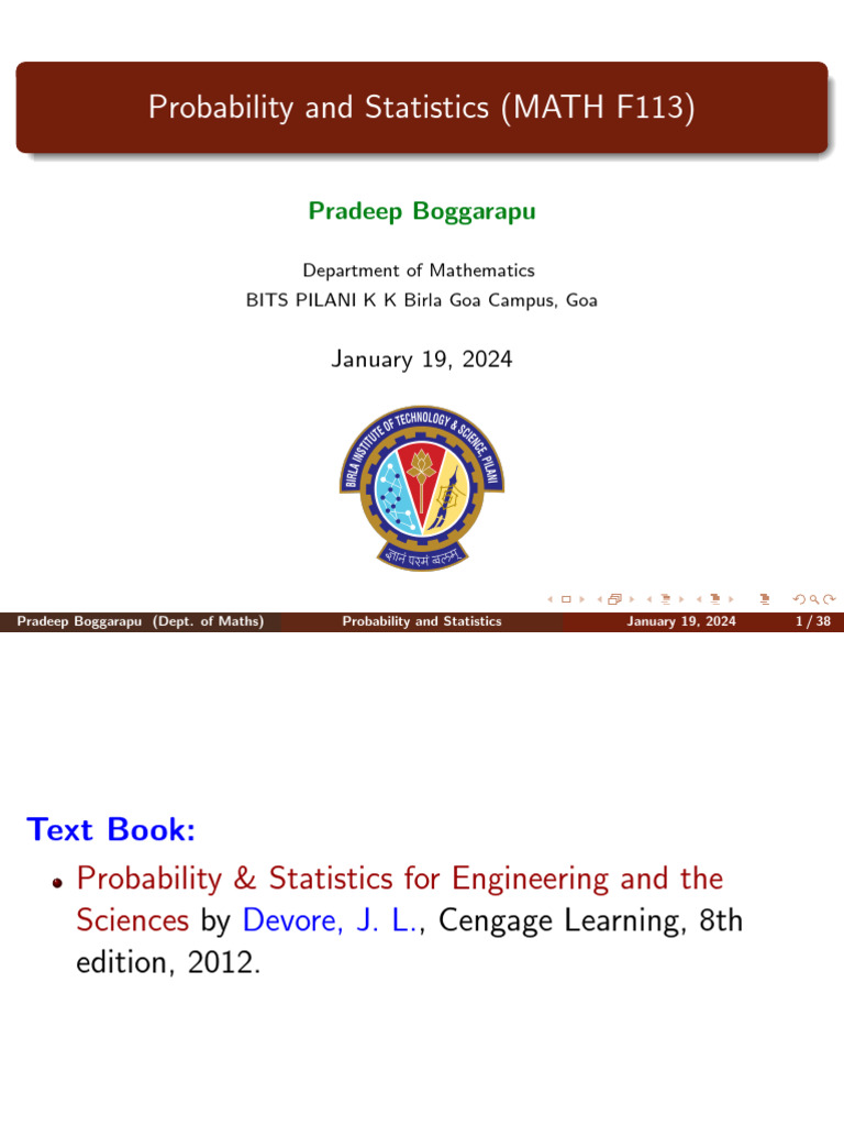 Introduction To Prob. and Counting | PDF | Statistics | Statistical Inference