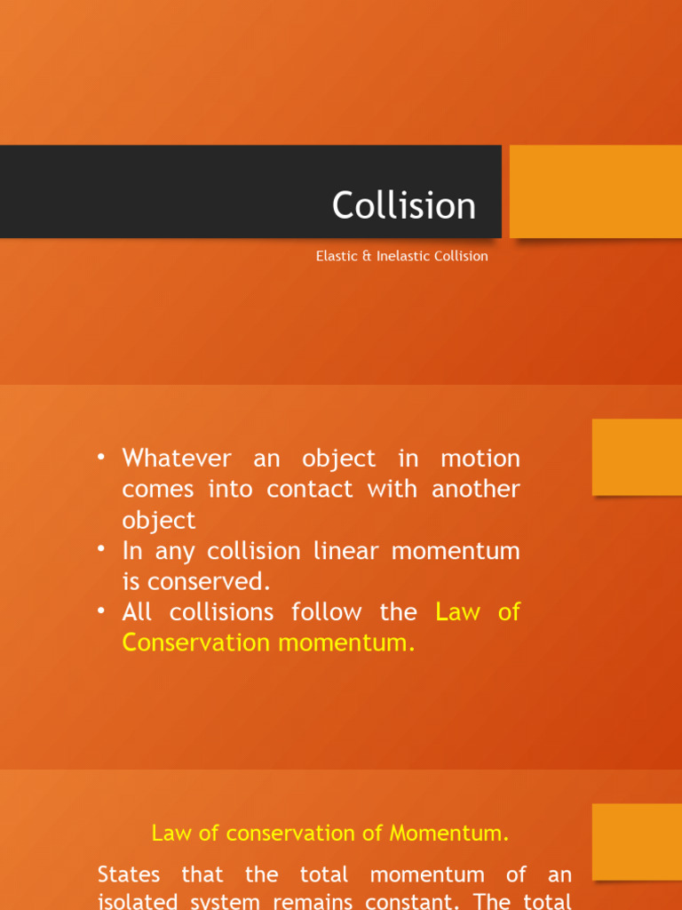 Understanding Elastic And Inelastic Collisions Pdf Collision Momentum
