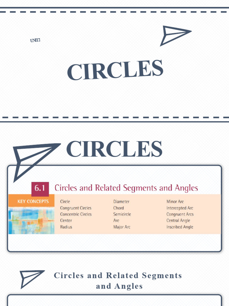 2.6 CIRCLES and Related Segments and Angles | PDF | Circle | Angle