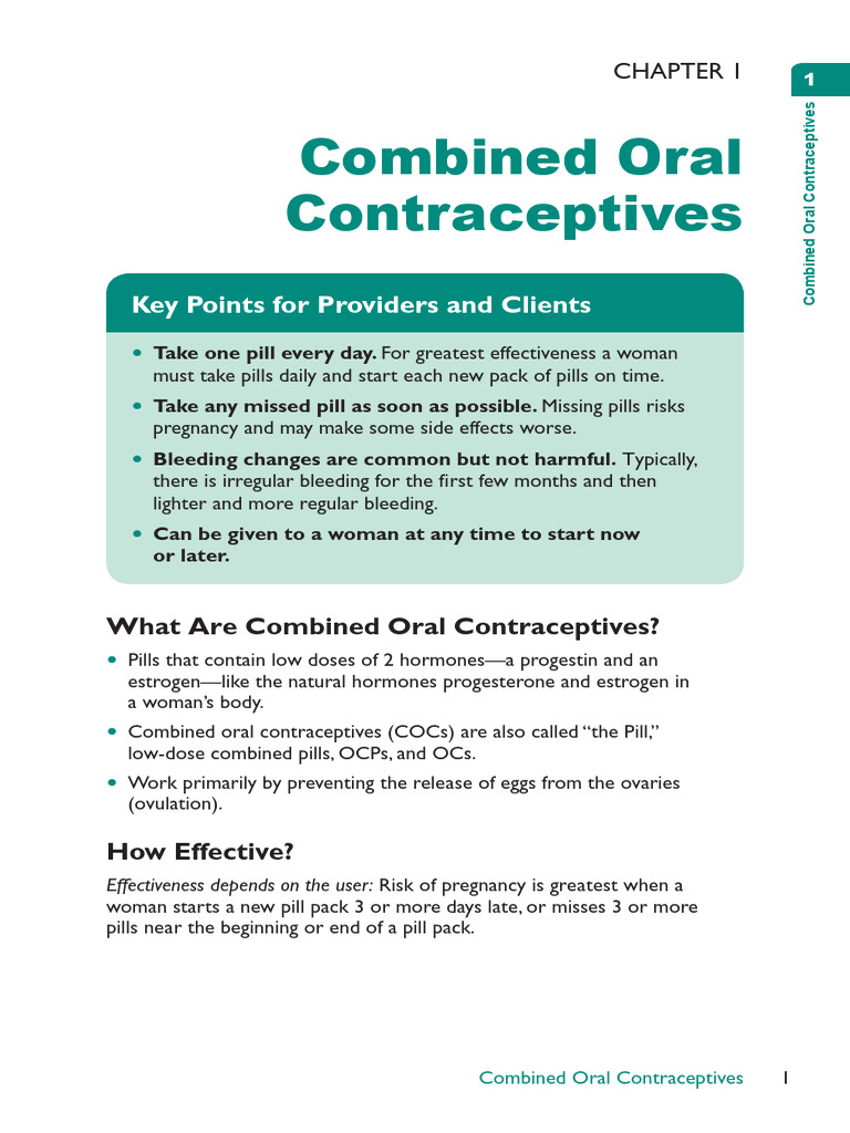 Chapter 01 Eng | PDF | Combined Oral Contraceptive Pill | Cervical Cancer