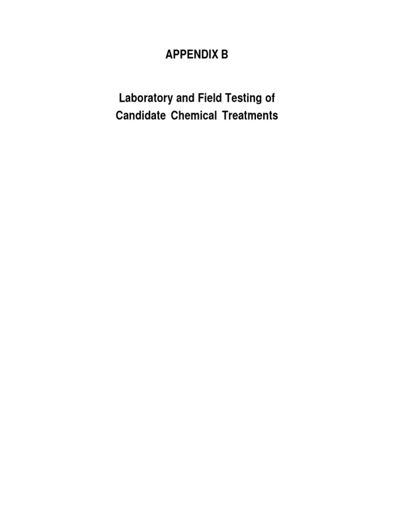 APPENDIX B Laboratory and Field Testing | PDF | Technology & Engineering