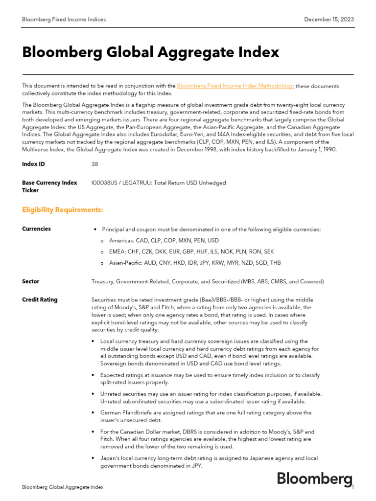 Global Aggregate Index | PDF | Finance & Money Management
