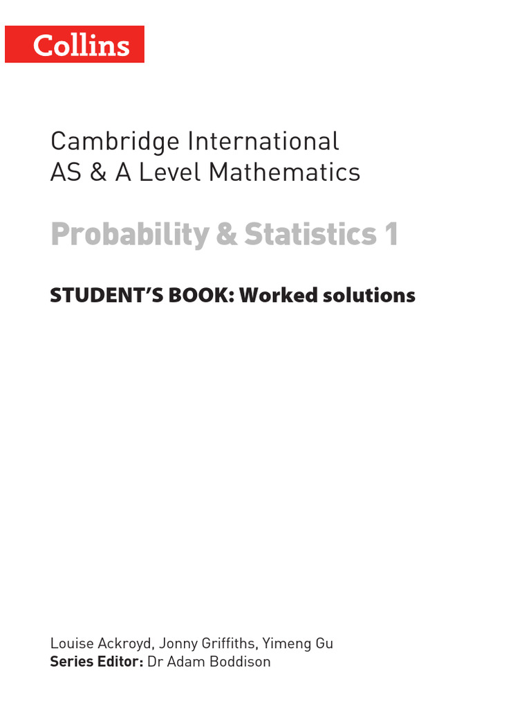 Probability and Statistics Answer Key | PDF | Mode (Statistics) | Statistics