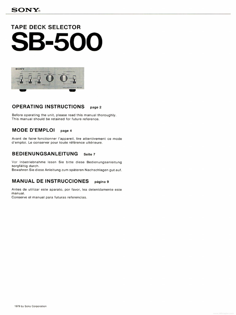 Hfe Sony Sb-500 en de FR Es | PDF