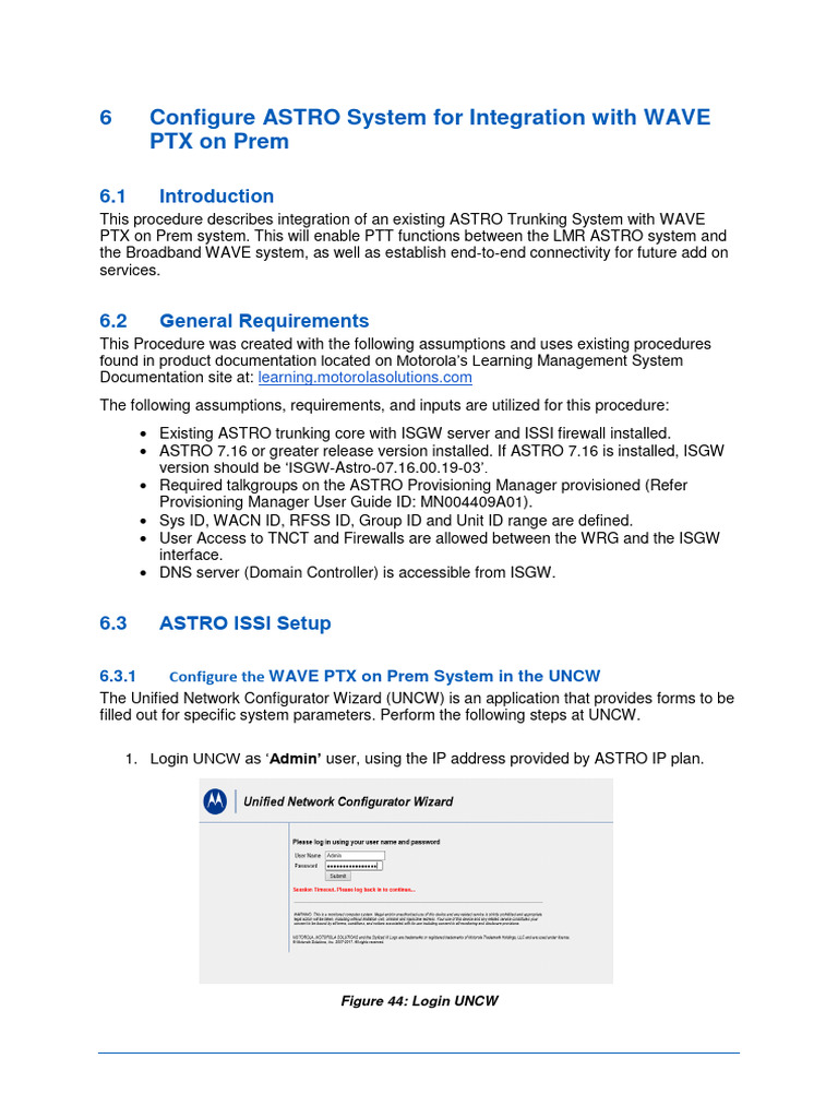 Configure ASTRO System For Integration With WAVE PTX | PDF