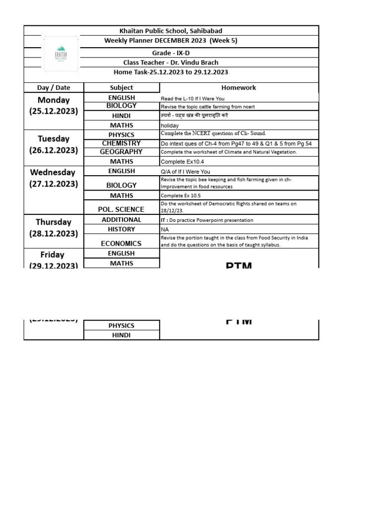 IXD_DECEMBER_Weekly_Planner_2324_1.xlsx__DECEMBER_WEEK5_1 | PDF