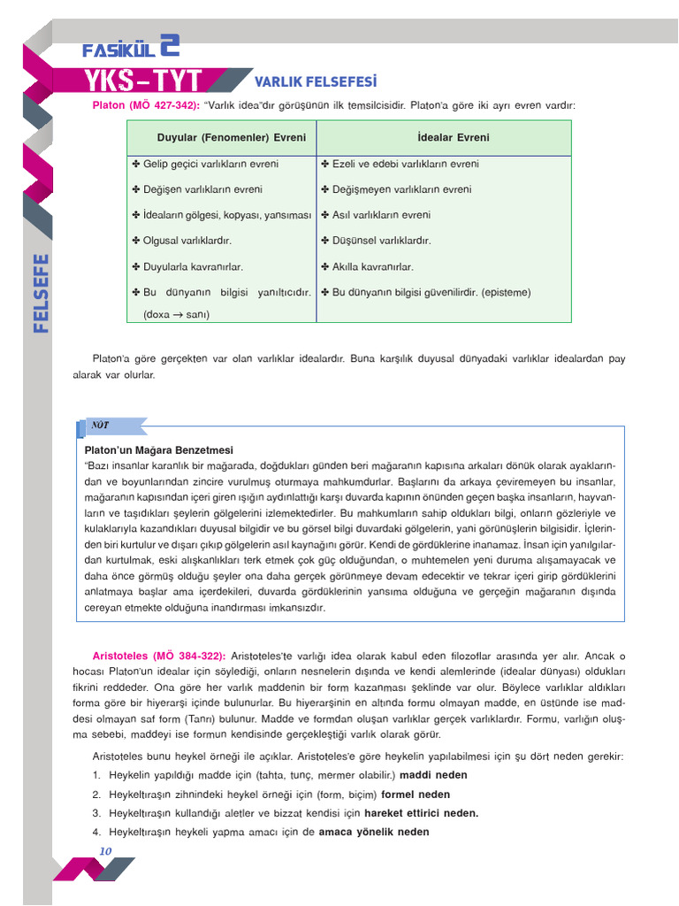TYT Felsefe 2. Fasikül - Ornek | PDF