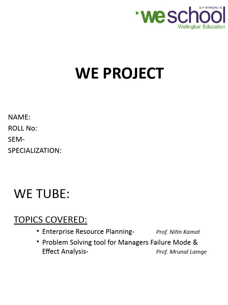 We Project-1 | PDF