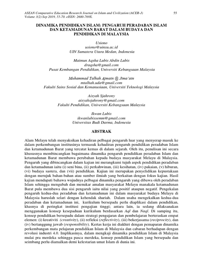 Dinamika Pendidikan Islam Malaysia | PDF