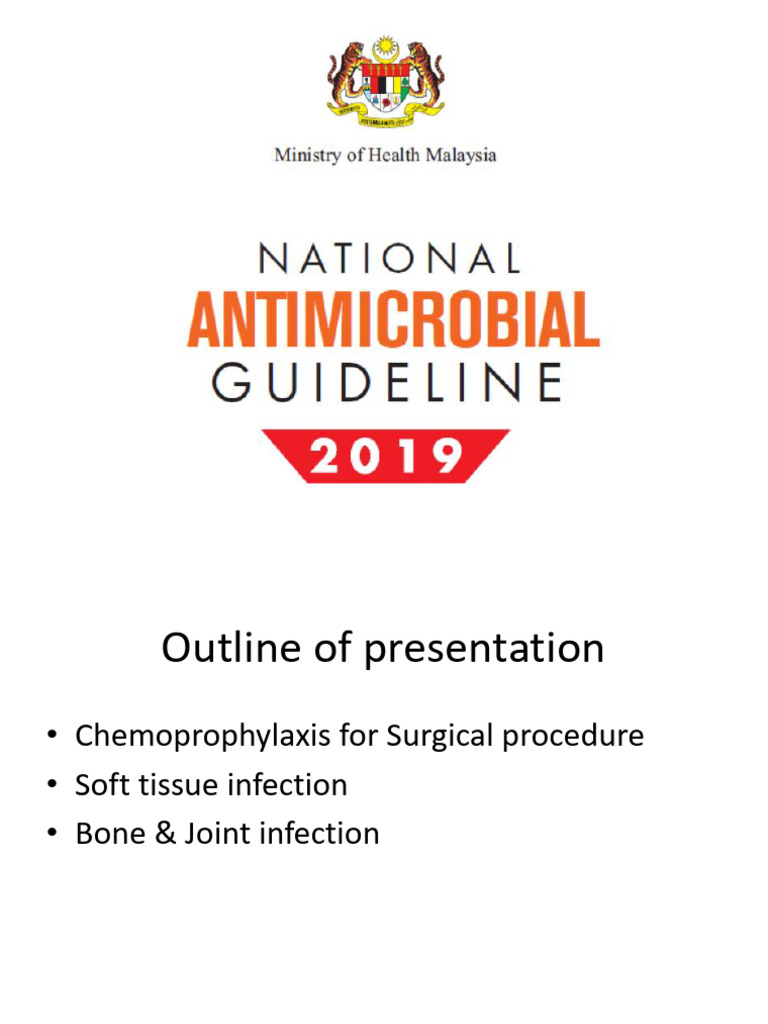 National Antimicrobial Guideline 2019 Orthopaedic | PDF