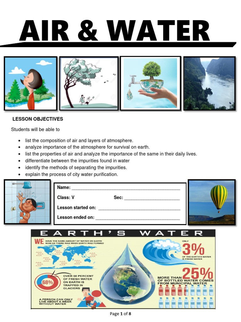 Air and Water | PDF | Atmosphere Of Earth | Atmosphere