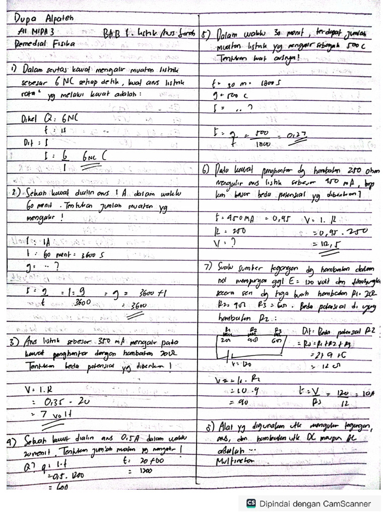 Dupa Alfateh Remedial FISIKA XII MIPA 3 | PDF