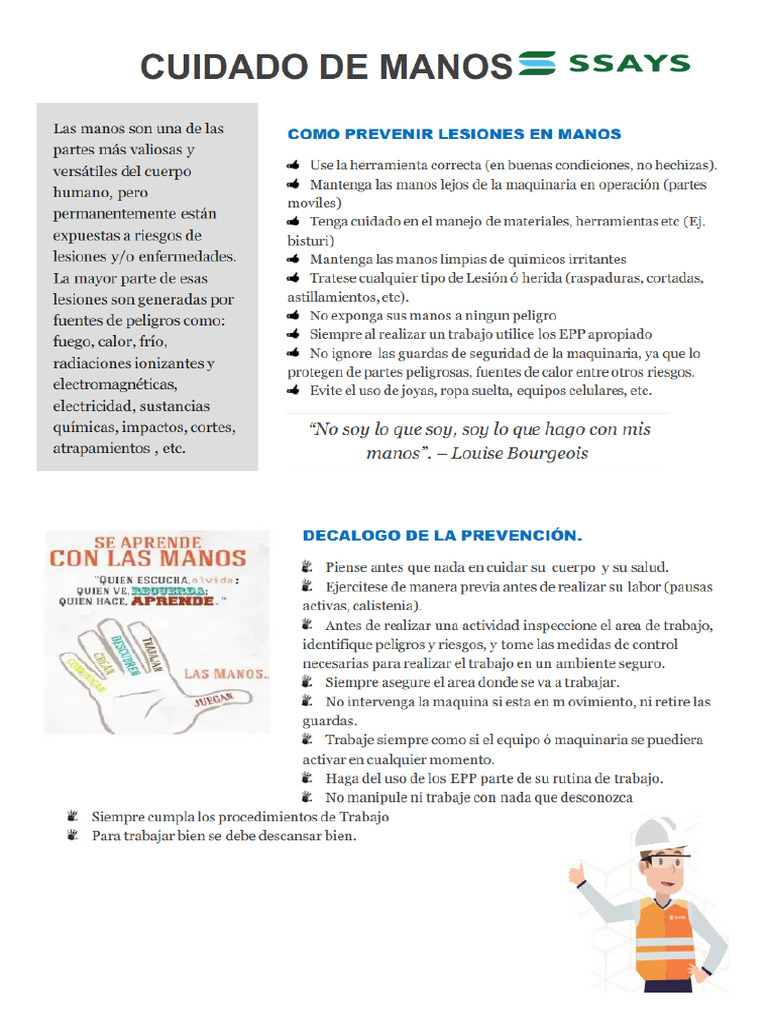 CHARLA DEL CUIDADO DE LAS MANOS | PDF