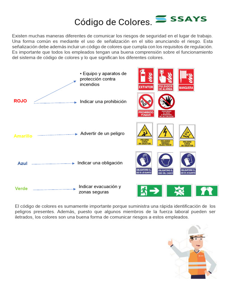 Código de Colores en Seguridad Laboral | PDF