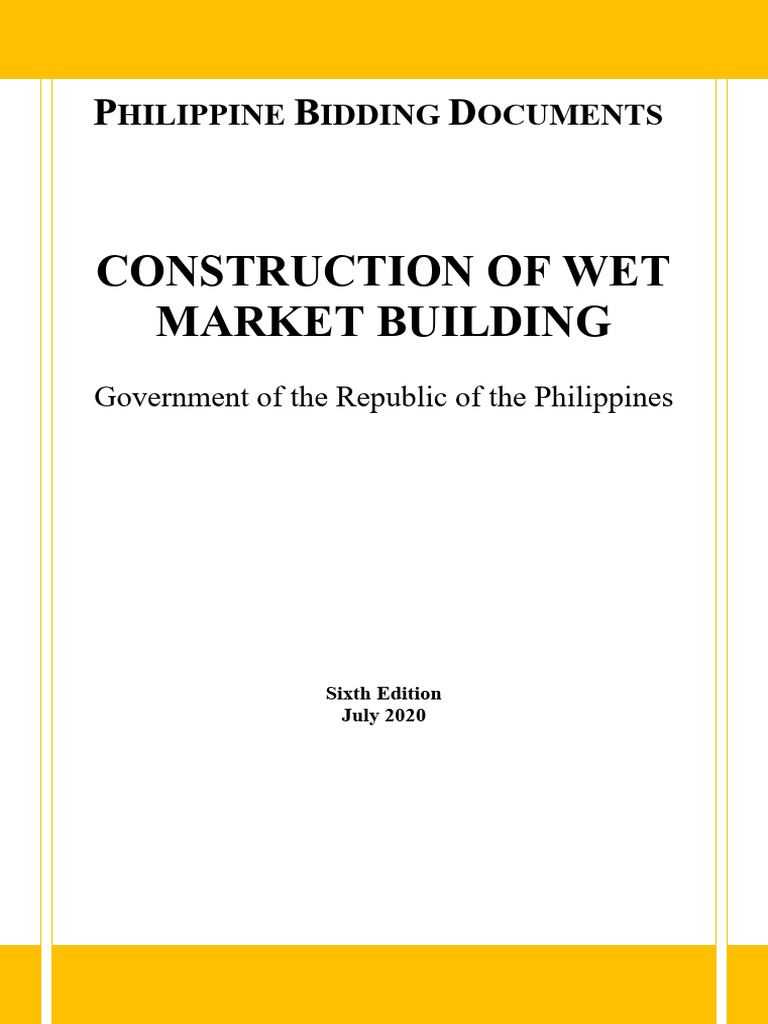 Ocm-Sdf-2020-005 - Construction of Wet Market Building | PDF ...