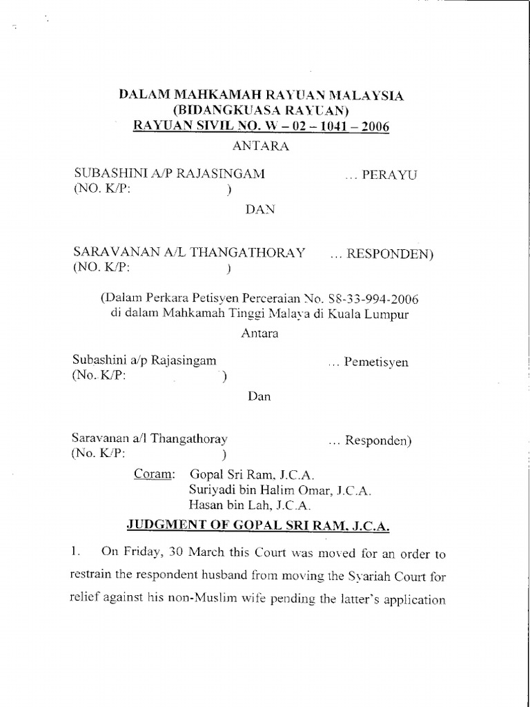Subashini V Saravanan-Injunction | PDF