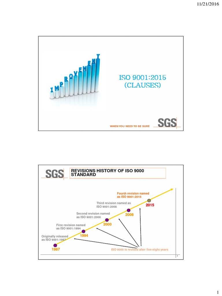 ISO 9001 Revision History Overview | PDF | Iso 9000 | Quality ...
