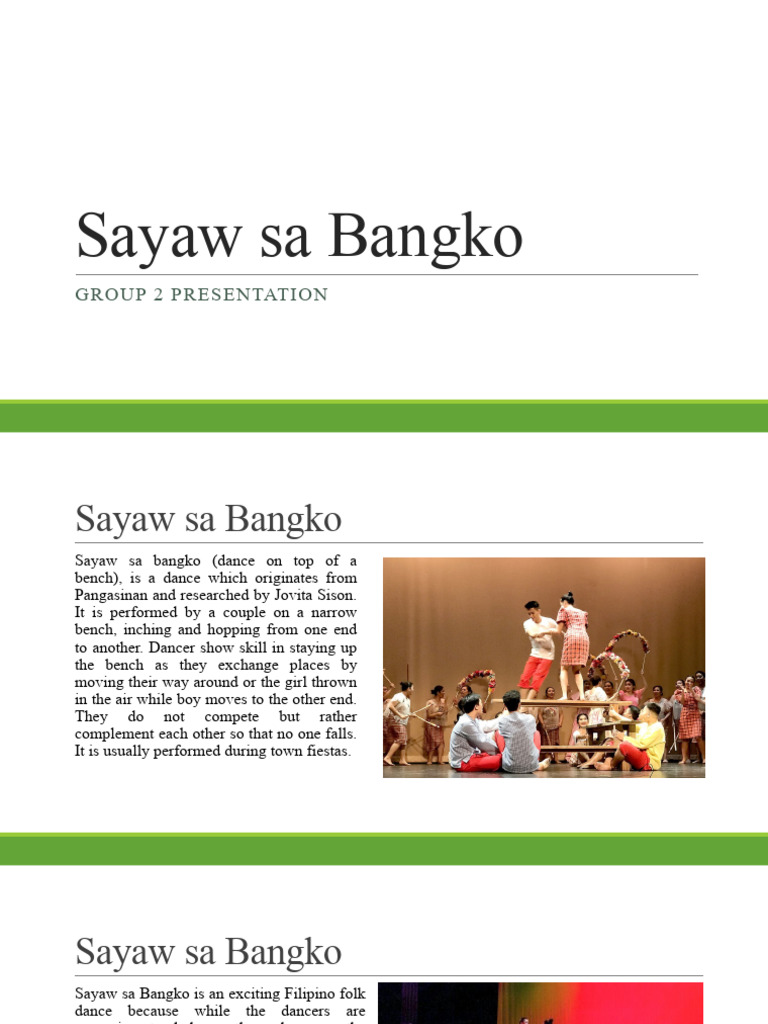 Sayaw sa Bangko: A Pangasinan Folk Dance | PDF | Art