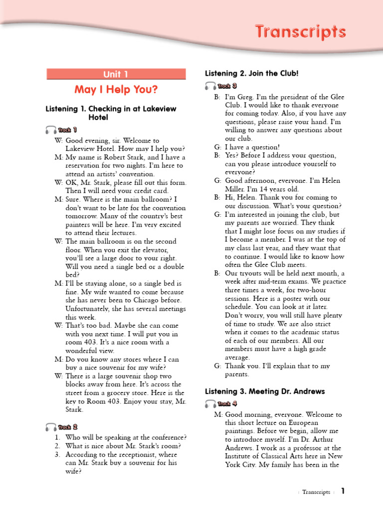 Listening Skills Practice Transcripts | PDF | Language Arts ...