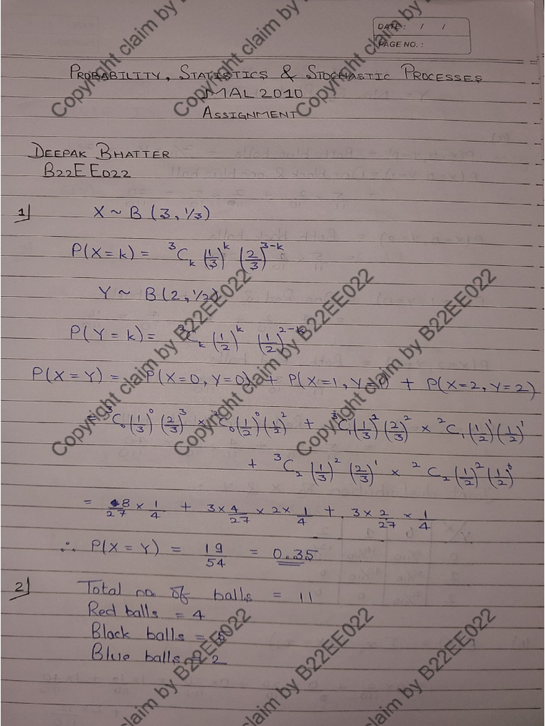 PSSP Assignment Watermark-2 | PDF