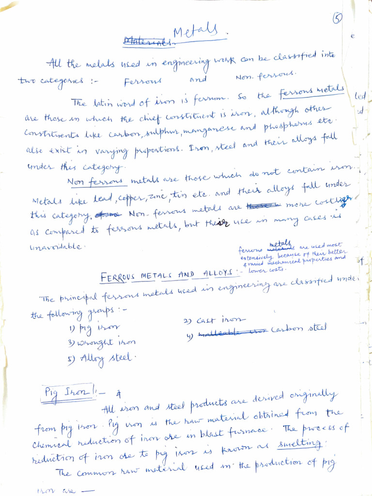 Manufacturing Hand Written Notes PDF | PDF