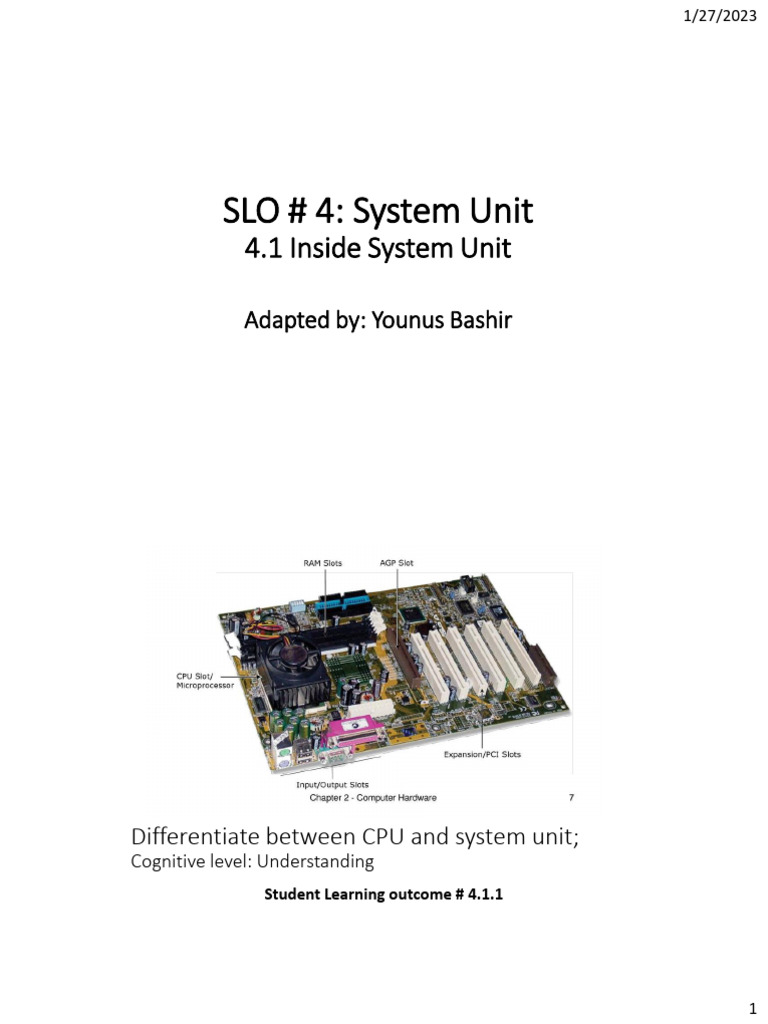 4.1 Inside System Unit | PDF | Power Supply | Central Processing Unit