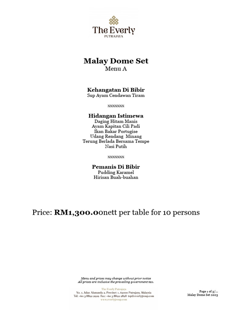 Malay Dome Set 2023 | PDF