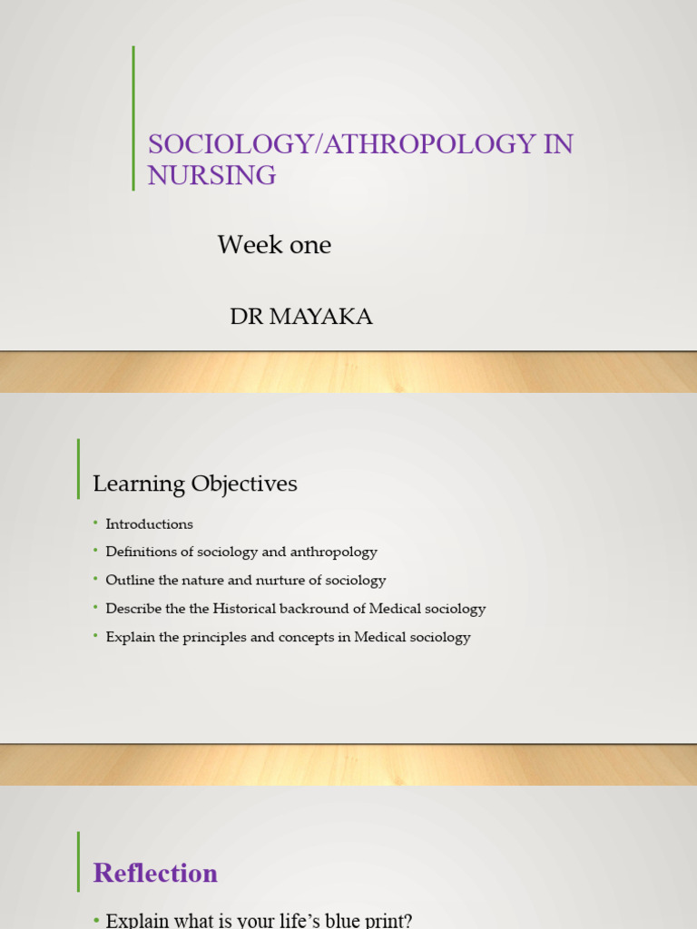 Introdction-Sociology Week One | PDF | Sociology | Anthropology