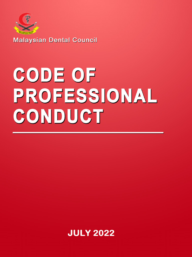 Malaysian Dental Council Code of Conduct | PDF
