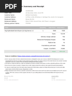 Zomato Food Order Receipts Summary | PDF | Receipt | Invoice