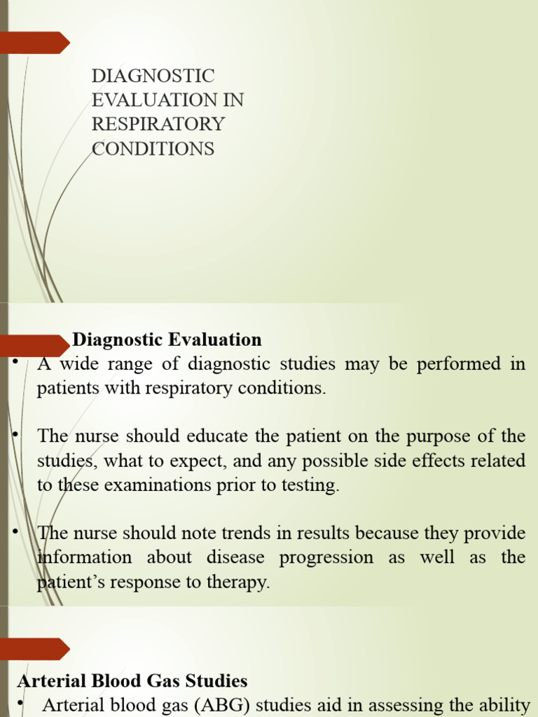 Respiratory Diagnostic Evaluation Methods | PDF | Ct Scan | Medicine