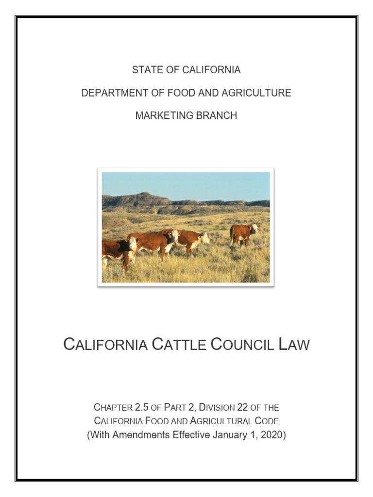 Cattle Council Law | PDF | Cattle | Legal Liability