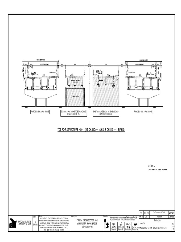 NH-753B Bridge Cross Section Details | PDF